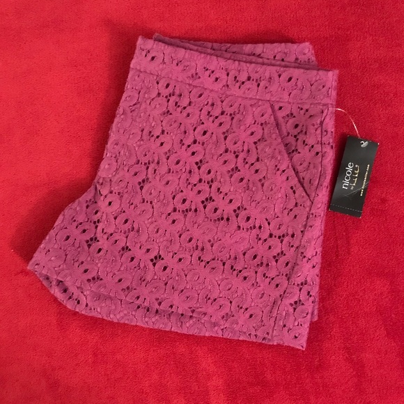 Nicole by Nicole Miller | Shorts | New Nicole Miller Lacy Purple Dress ...